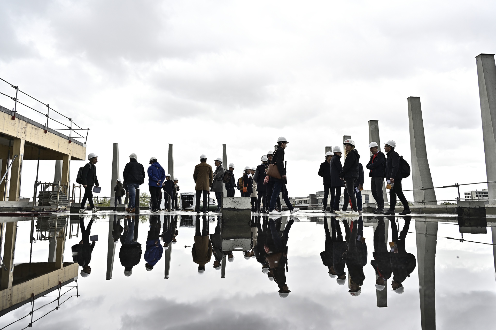 Visite intermédiaire du chantier de la I-Factory sur le campus LyonTech ...