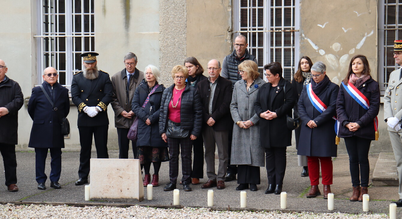 Cérémonie au mémorial national de la prison de Montluc en mémoire des ...